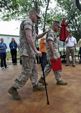 Blind double amputee re-enlists in Marine Corps (4/7/2010)