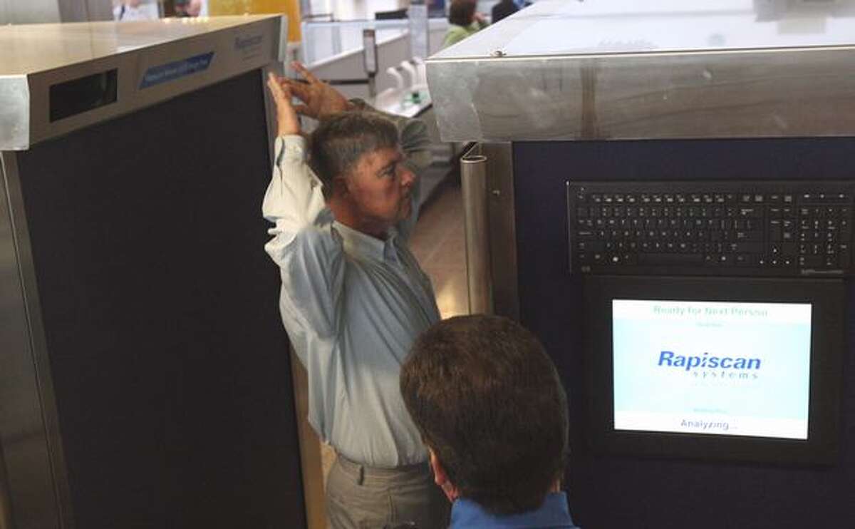 Backscatter X-ray scanner at Sea-Tac Airport