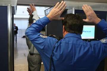 Backscatter X-ray scanner at Sea-Tac Airport