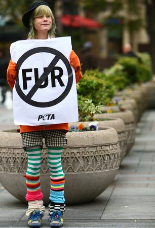 PETA protest downtown