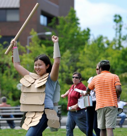 Old Glory Cardboard Tube Fight