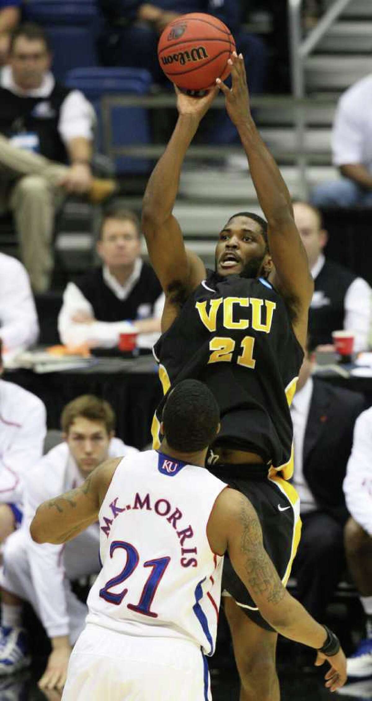 Rams run over Jayhawks into Final Four