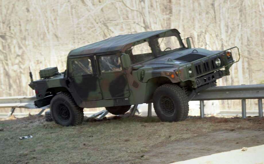 Humvees involved in I-84 crash in Newtown - NewsTimes