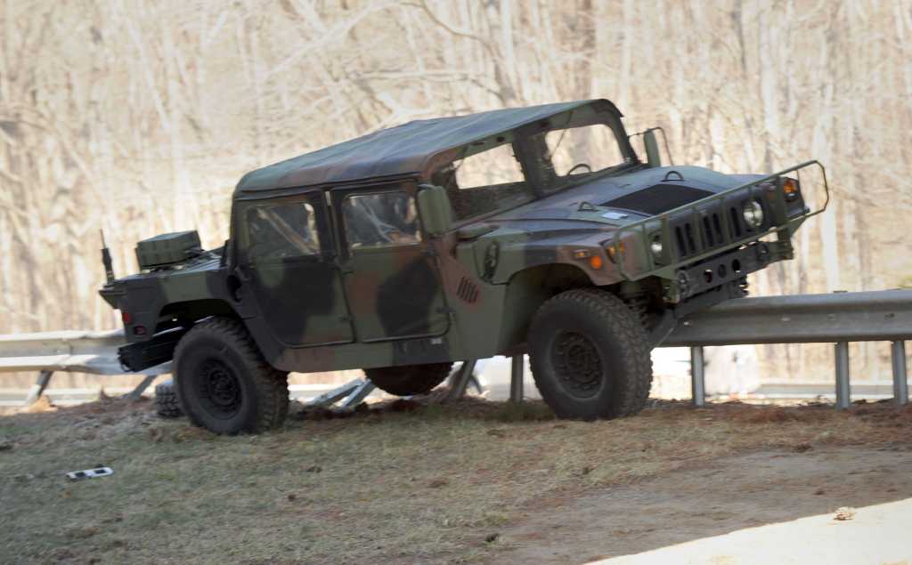 Humvees involved in I-84 crash in Newtown
