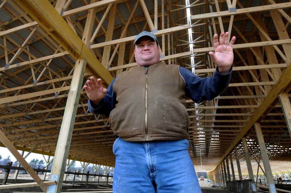 Bouncing back at site of barn collapse