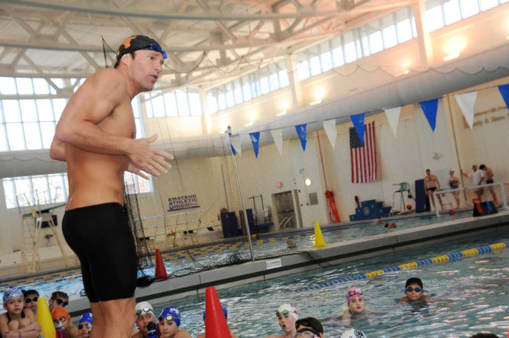 Swimmers get pointers, life lessons from a champion