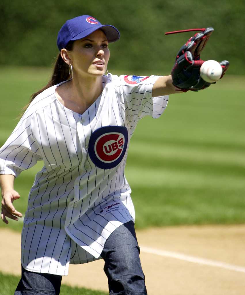 Who threw the first pitch?