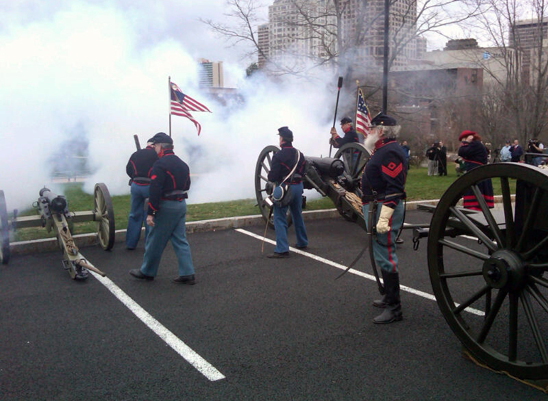 Cannons fire at state Capitol for the Civil War