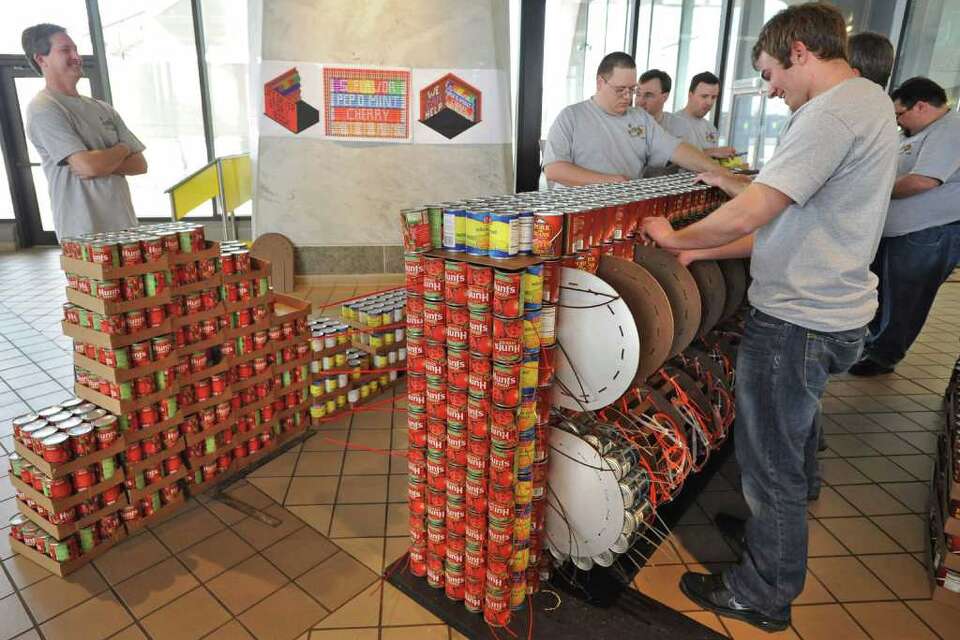 Canstruction campaign against hunger