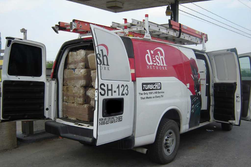 TV truck a ruse for huge pot load