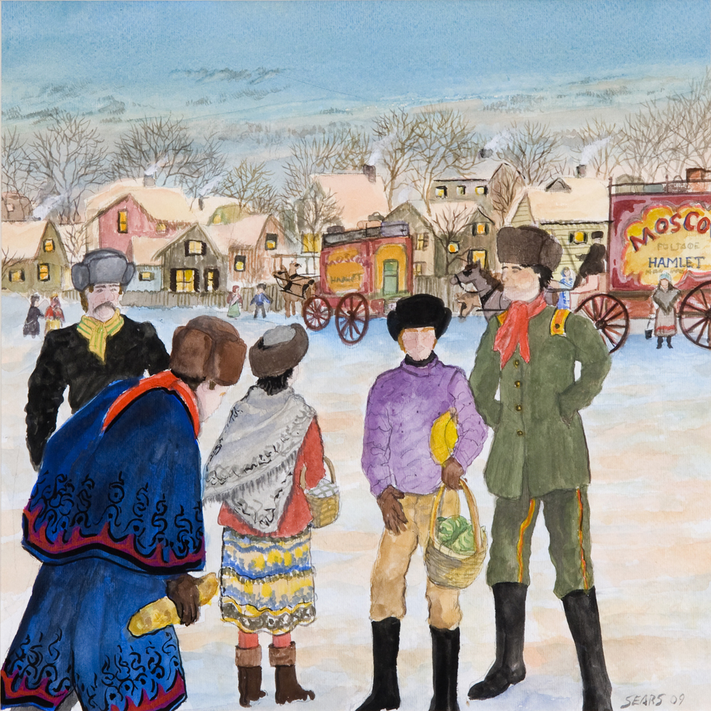 Joe Sears takes a curtain call as a painter