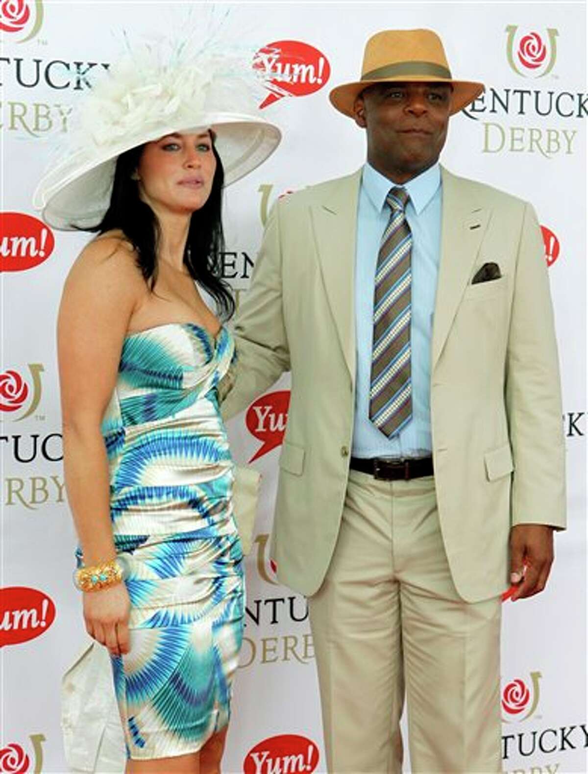 Pro athletes checking out horses at Kentucky Derby