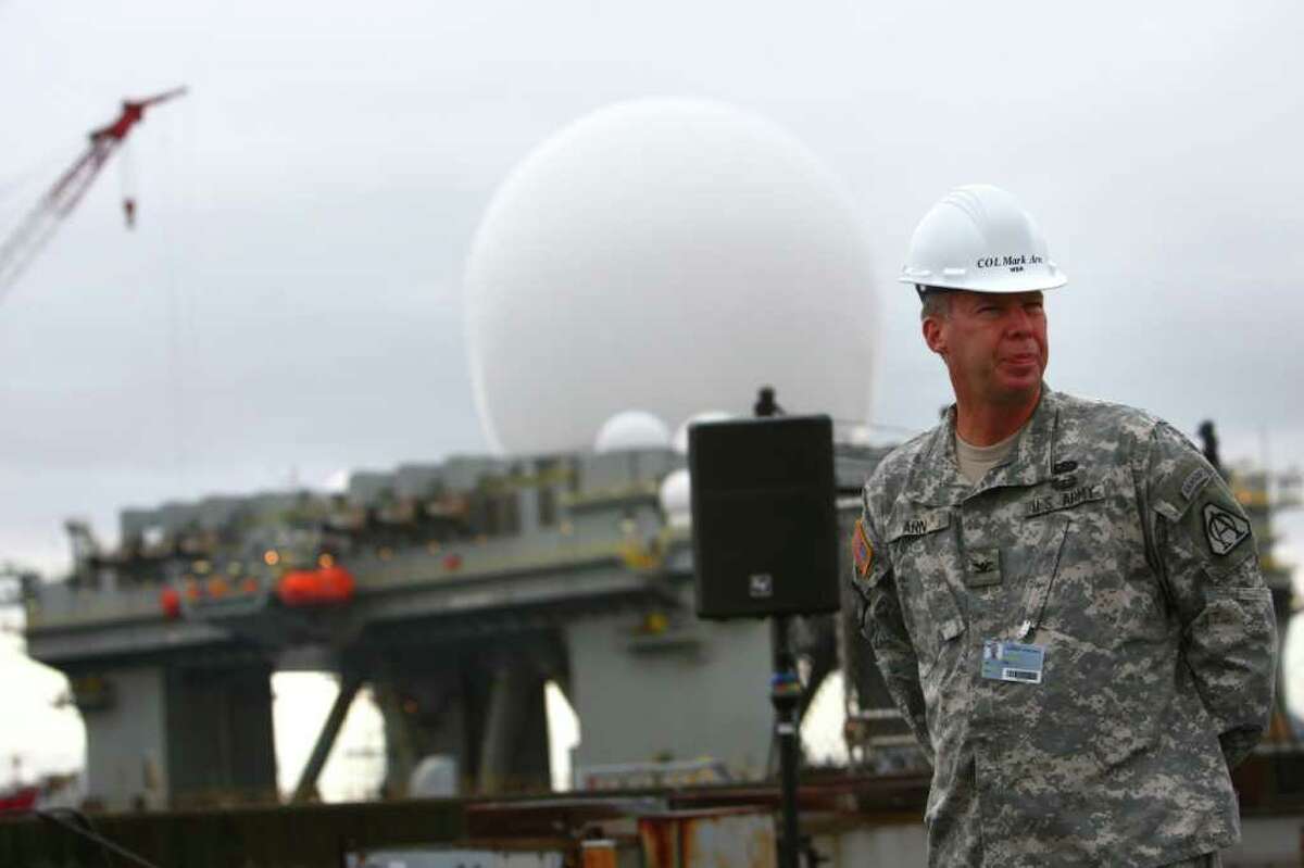 Photos: Giant sea-based radar arrives in Seattle