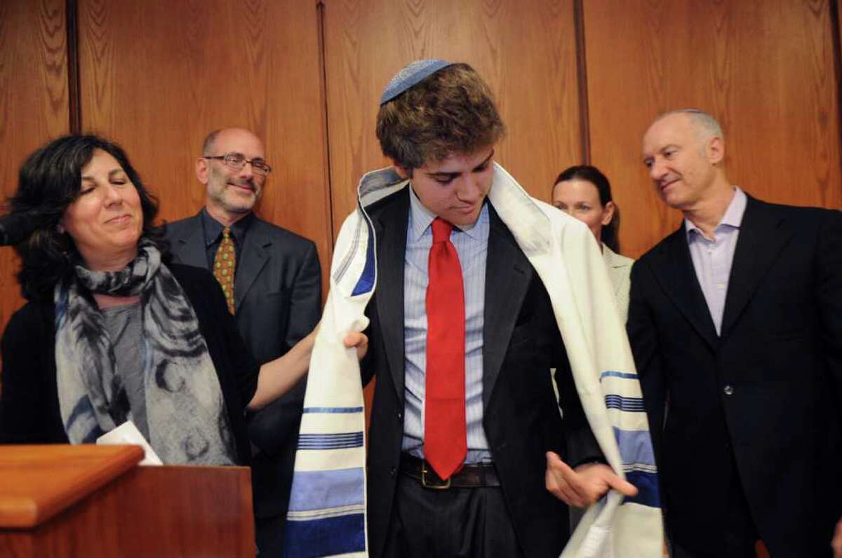 During Israel celebration in Greenwich, a boy becomes a man