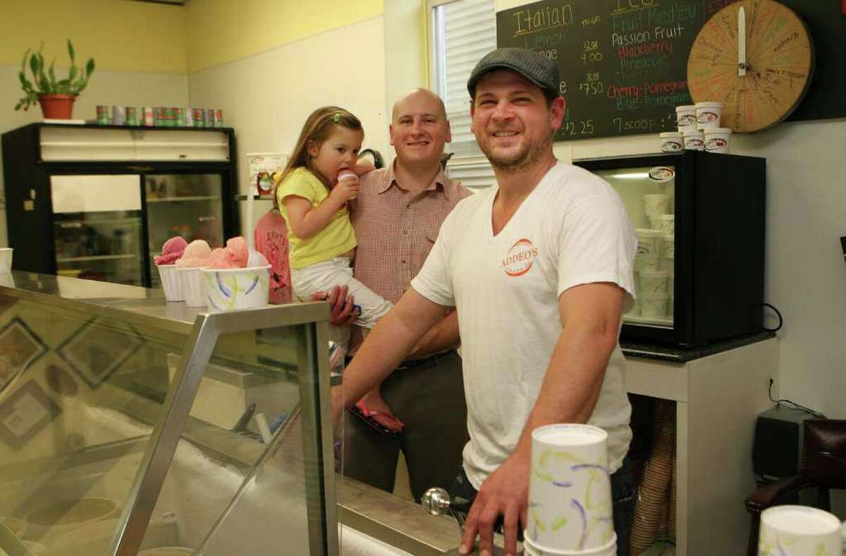 It's cool and nice at Addeo's Italian Ice