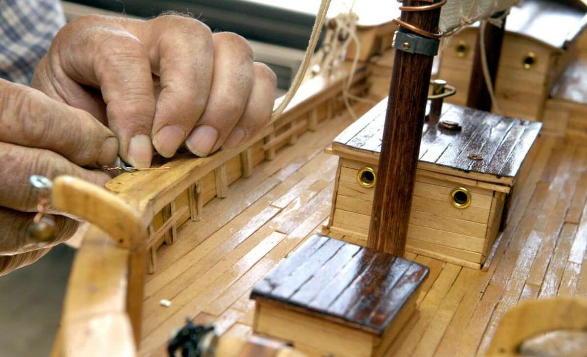 Shipbuilder Angelo Incorvaia creates intricate models by hand