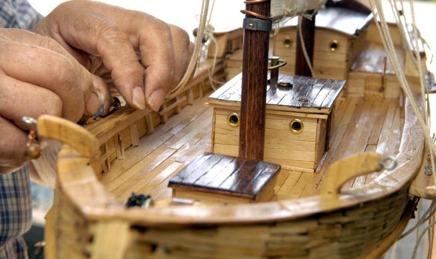 Shipbuilder Angelo Incorvaia creates intricate models by hand