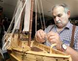 Shipbuilder Angelo Incorvaia creates intricate models by hand