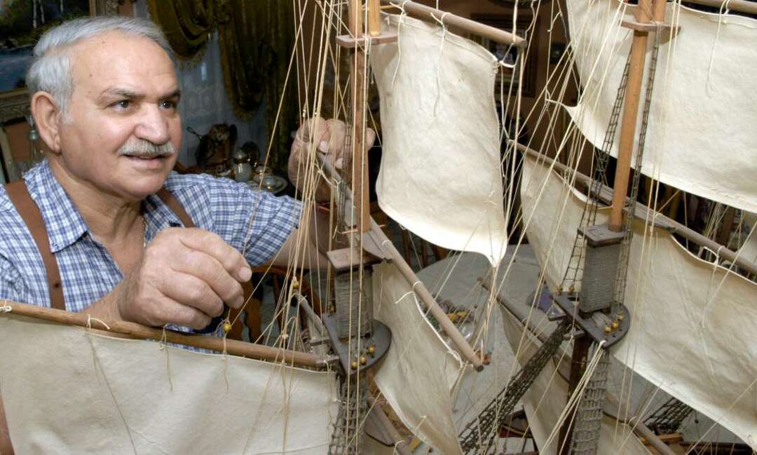 Shipbuilder Angelo Incorvaia creates intricate models by hand