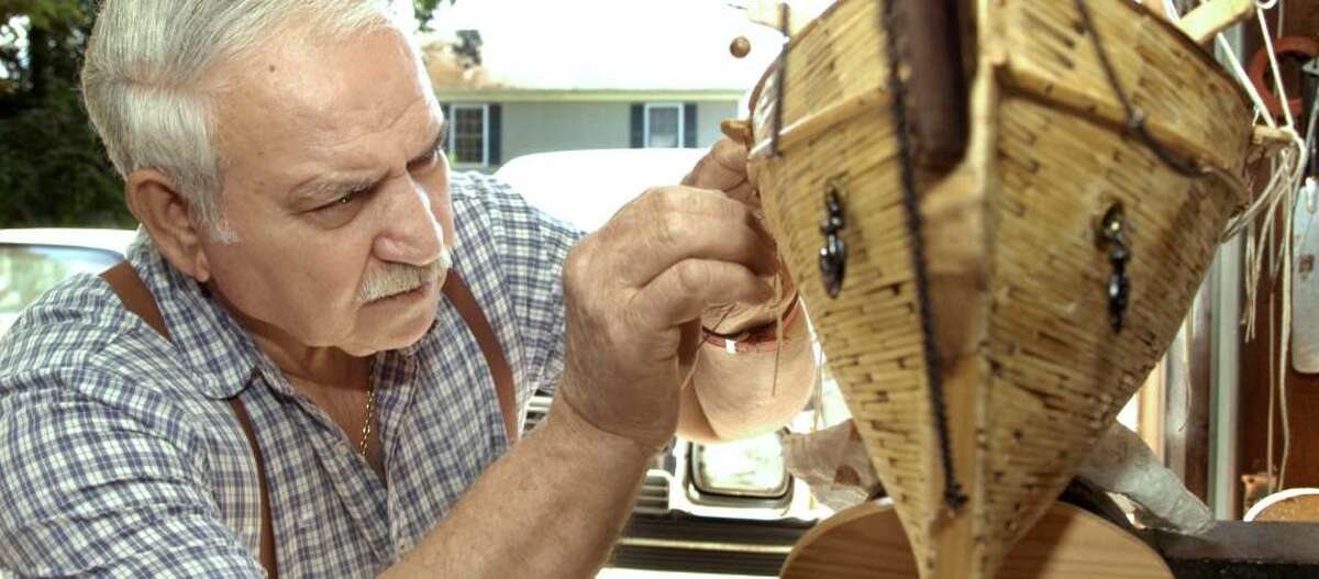 Shipbuilder Angelo Incorvaia creates intricate models by hand
