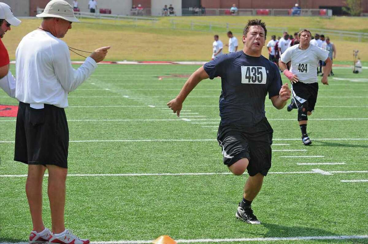Linemen hope to impress coaches at Lamar football camp