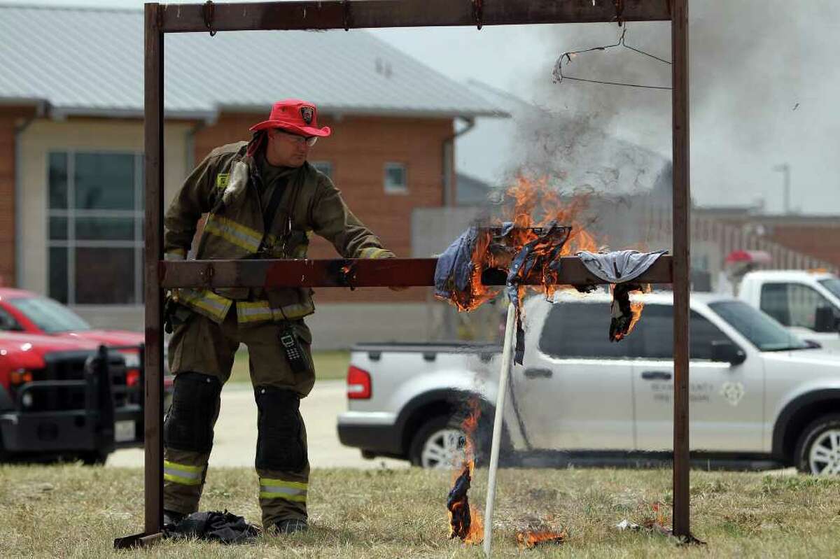 Firefighters demonstrate fireworks dangers