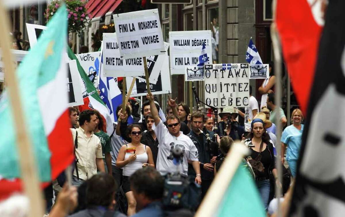 Prince William, Kate undeterred by Quebec protests