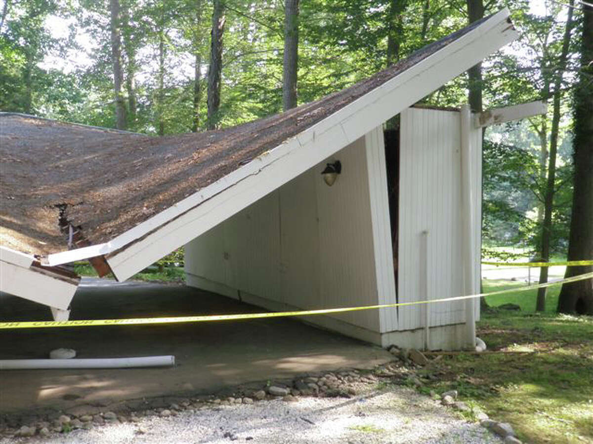 Carport roof collapses on Berkeley Place