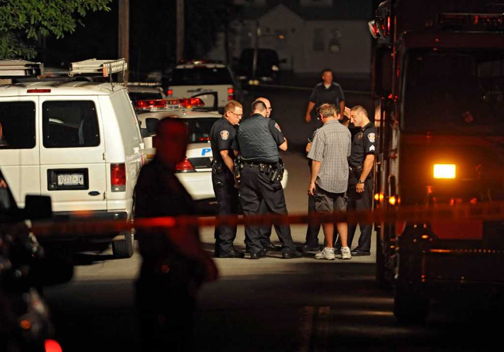 Cop visit ends in gunfire