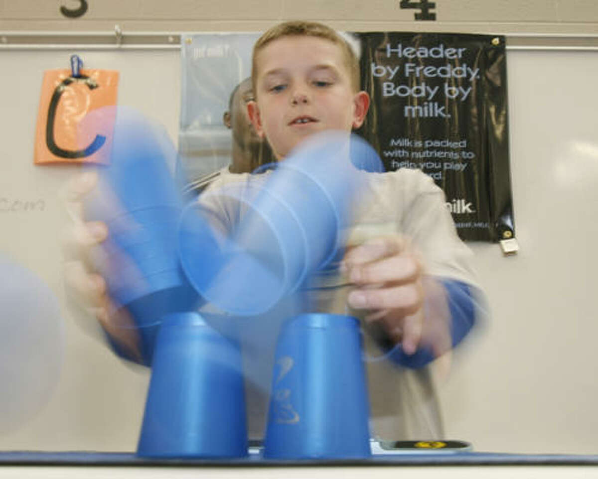Speed stacking gives all children chance to excel