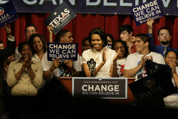 Michelle Obama rallies Houston supporters