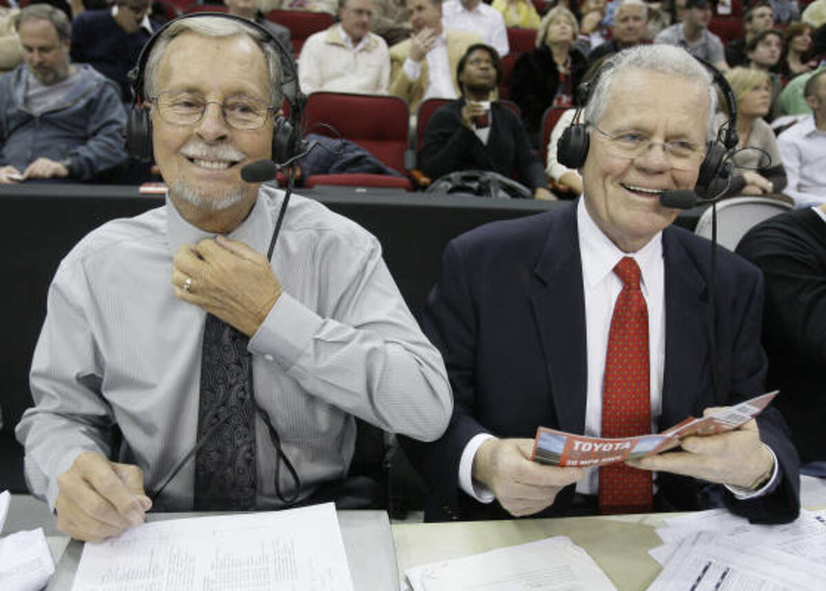Rockets honor longtime radio team at halftime