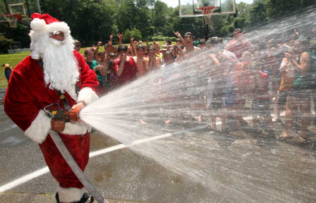 Santa brings Greenwich Boys & Girls Club campers respite from heat