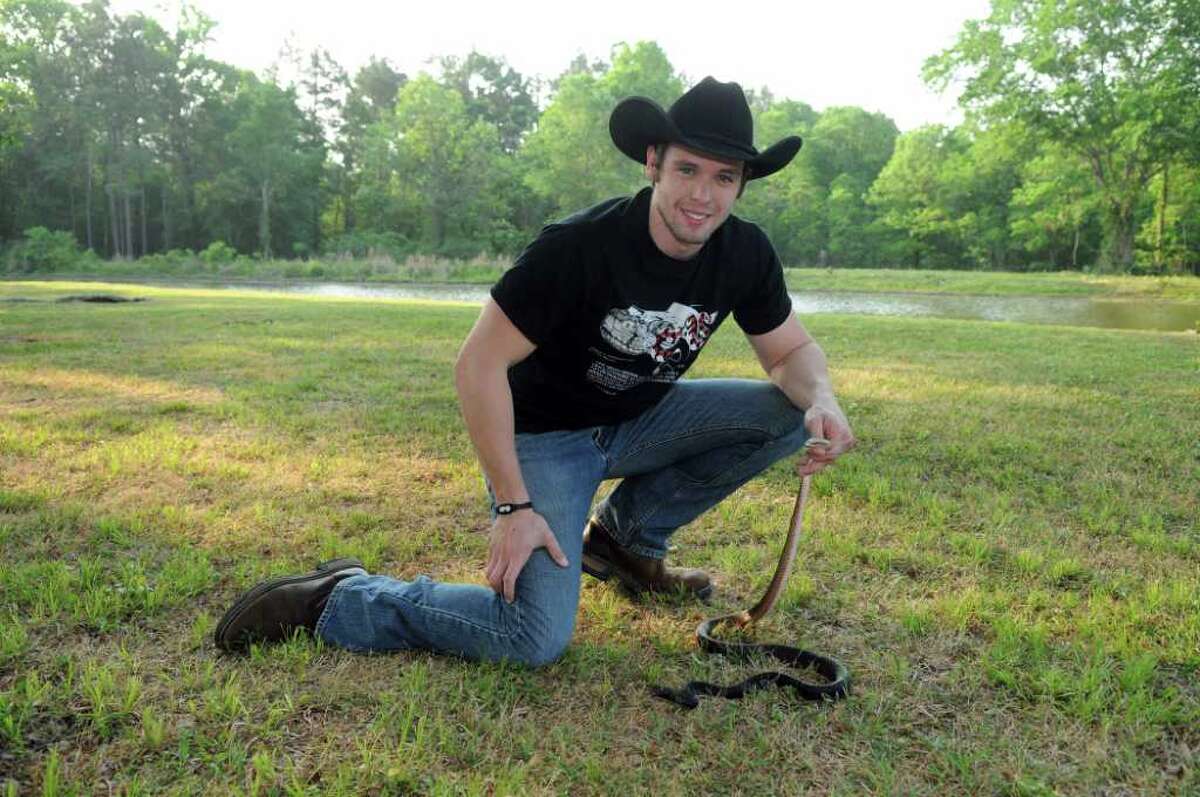 He's ready to wrangle with snakes
