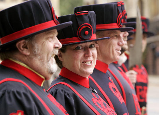 1st female Beefeater guarding Tower of London
