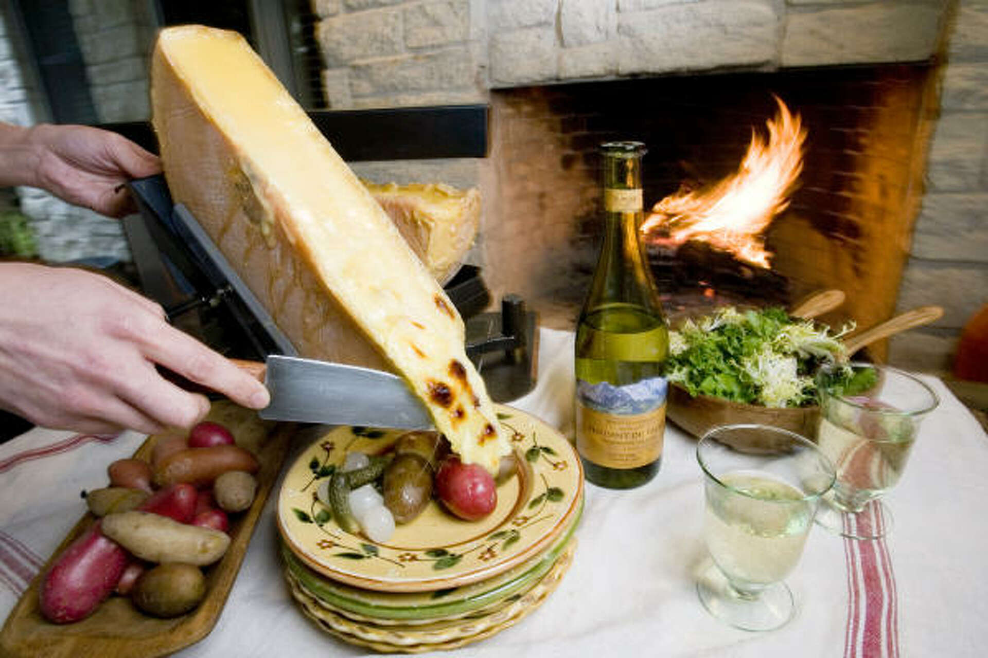 Firing up a raclette feast