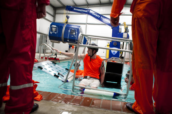 Workers get in the swim of water survival