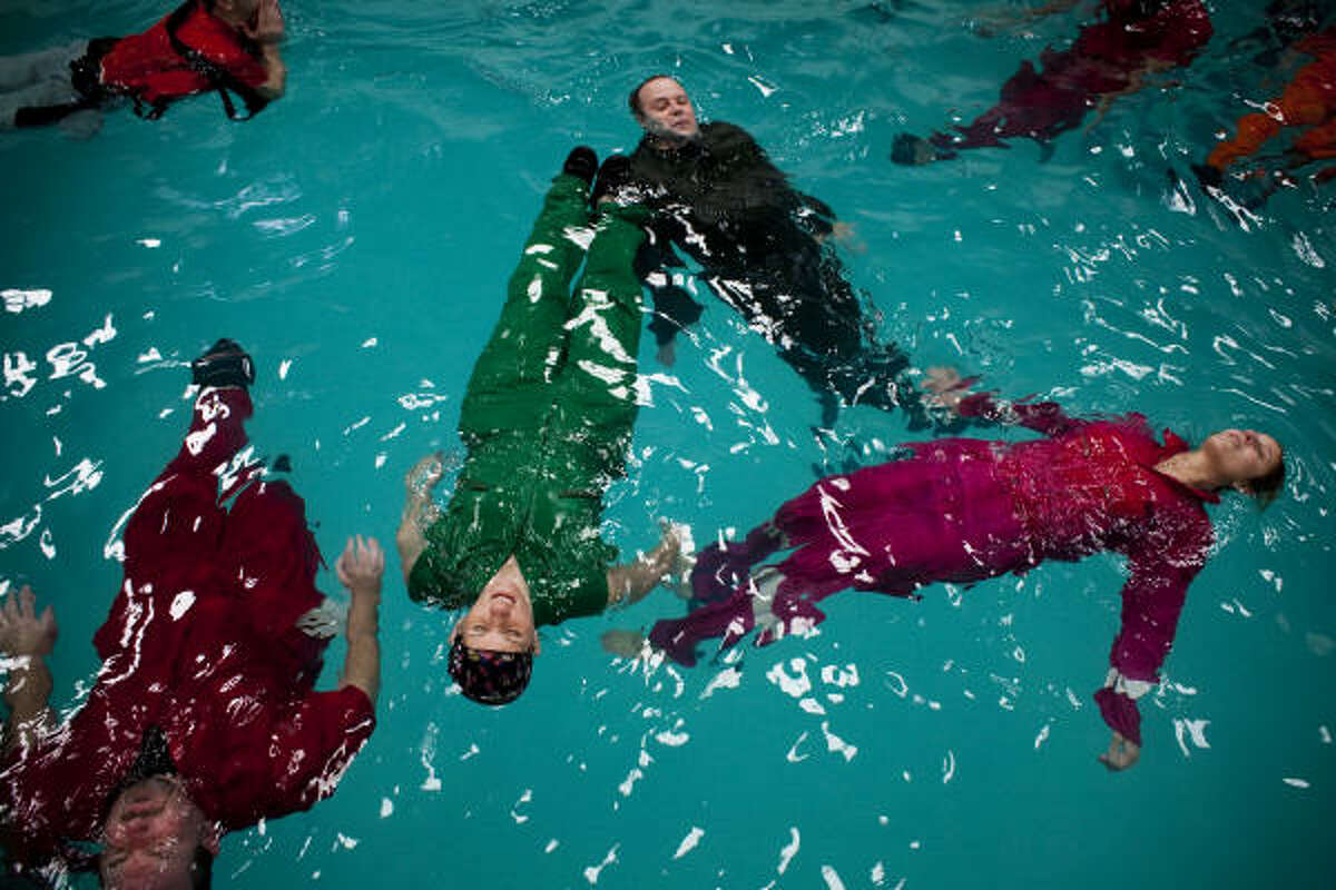 Workers get in the swim of water survival