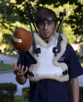 After injury goes unrecognized, football player a 'walking miracle'