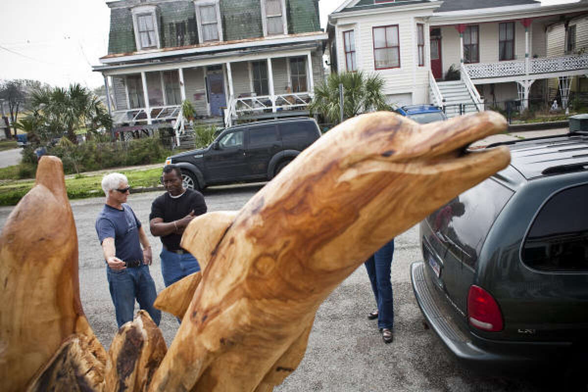 Sculptures from remains of trees lost to Ike help Isle reclaim charm