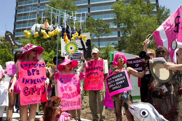 Protesters demand BP be shut down over oil spill