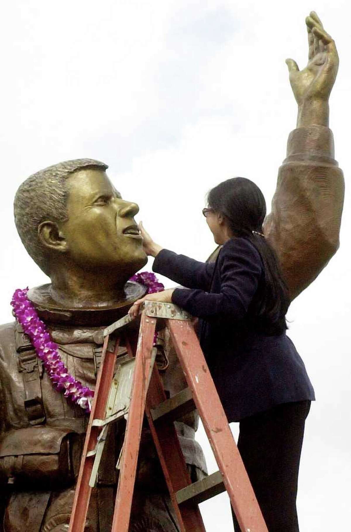 Drought uncovers fuel tank from doomed shuttle