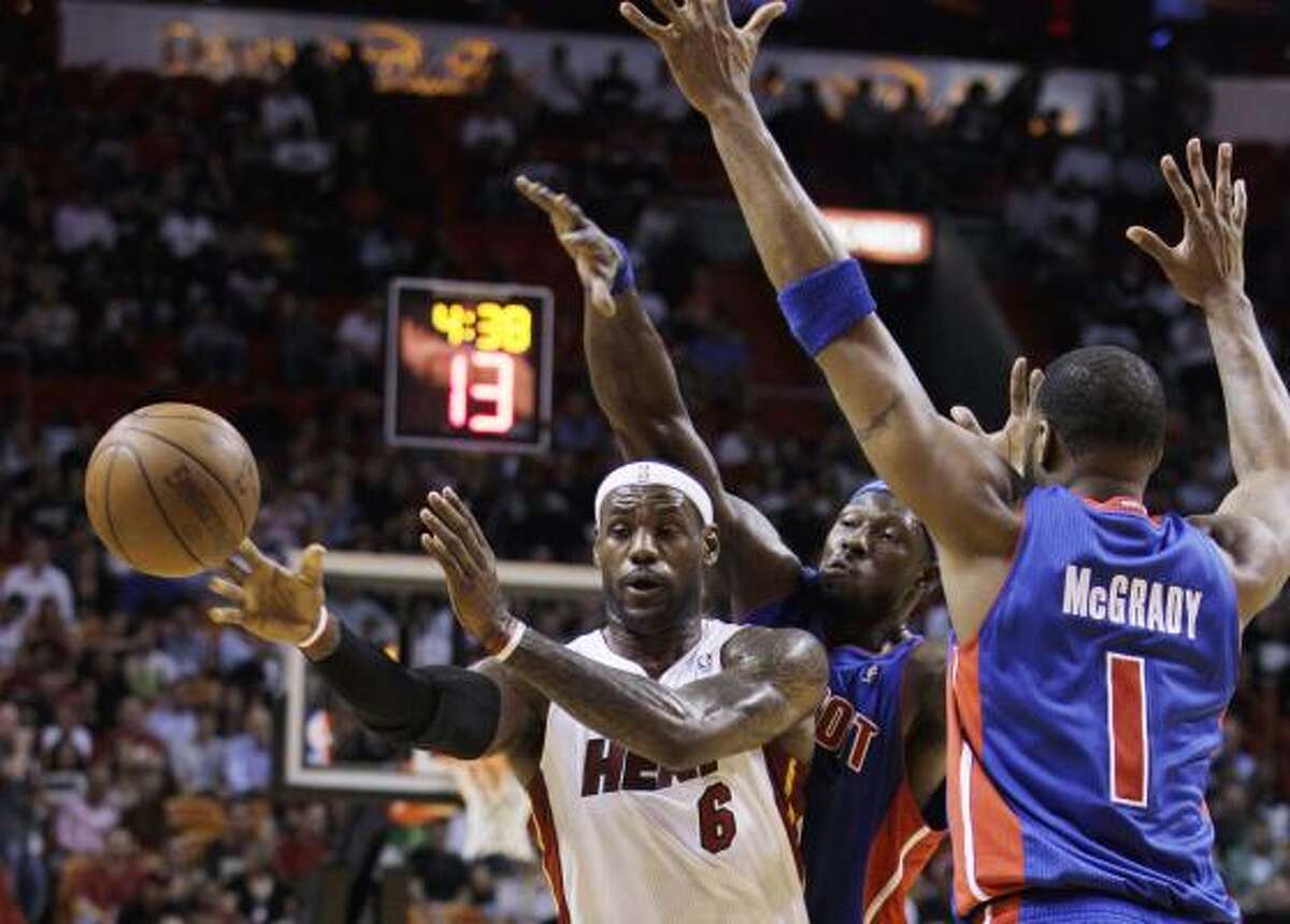 LeBron, Heat face T-Mac, Pistons in preseason opener
