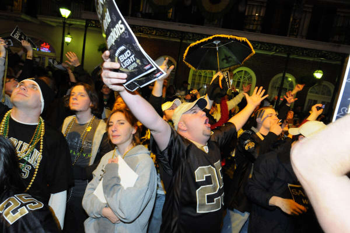 Saints fans in New Orleans