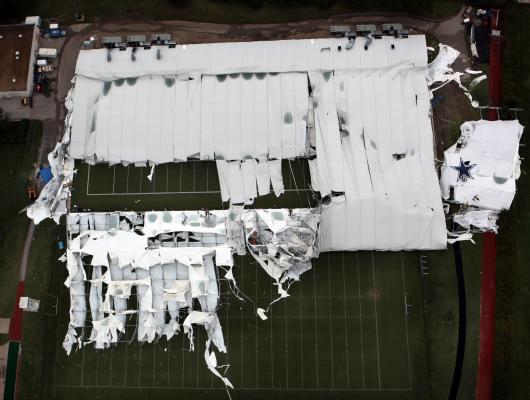 Inspectors begin probe in Cowboys' tent collapse