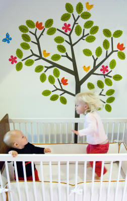 Wall stickers give kids' walls a quick change
