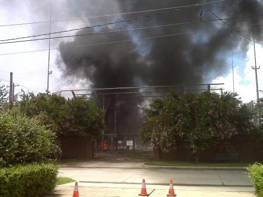 Transformer fire sends smoke across downtown