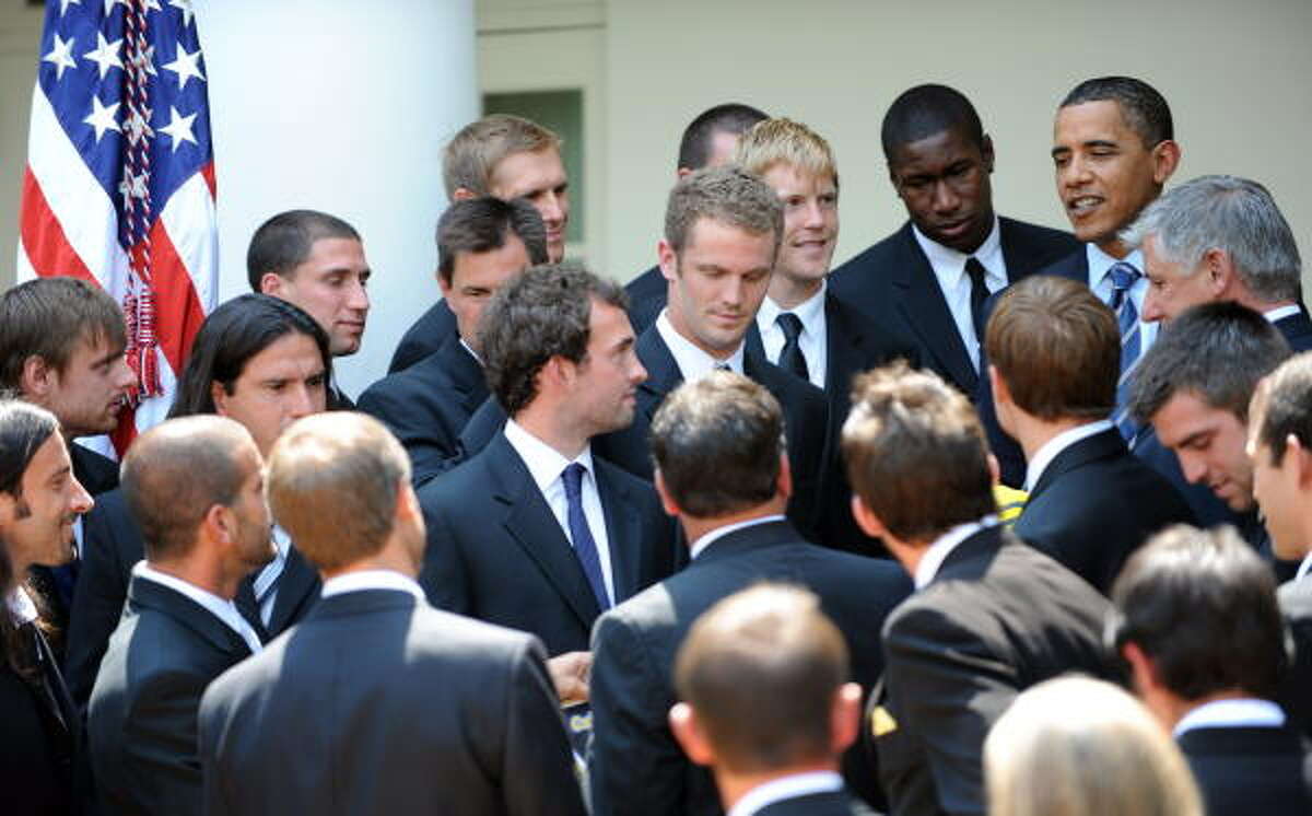 President Obama meets with MLS champs