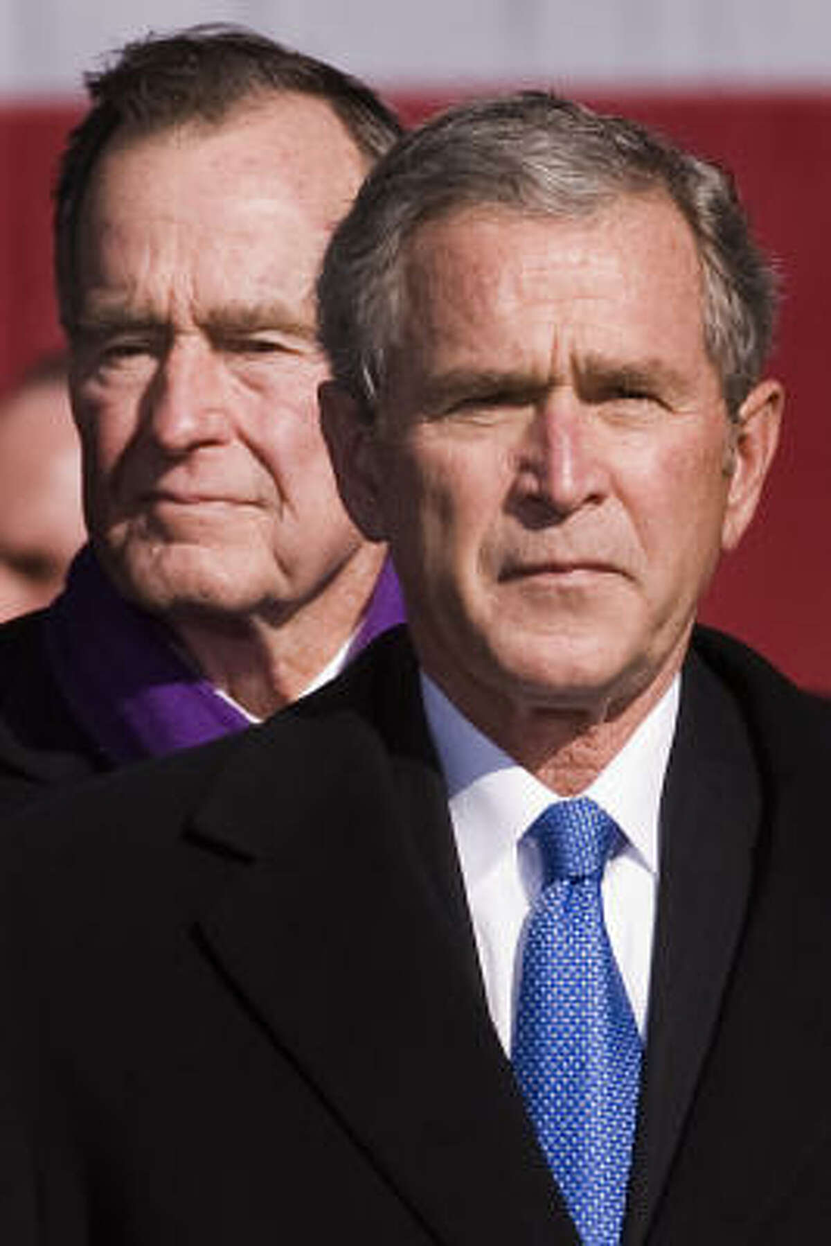 Aircraft carrier honors former President Bush