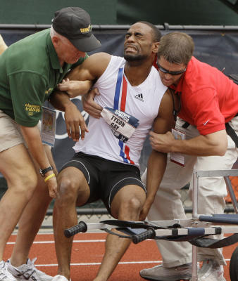U.S. sprinter Tyson Gay injured at Olympic trials